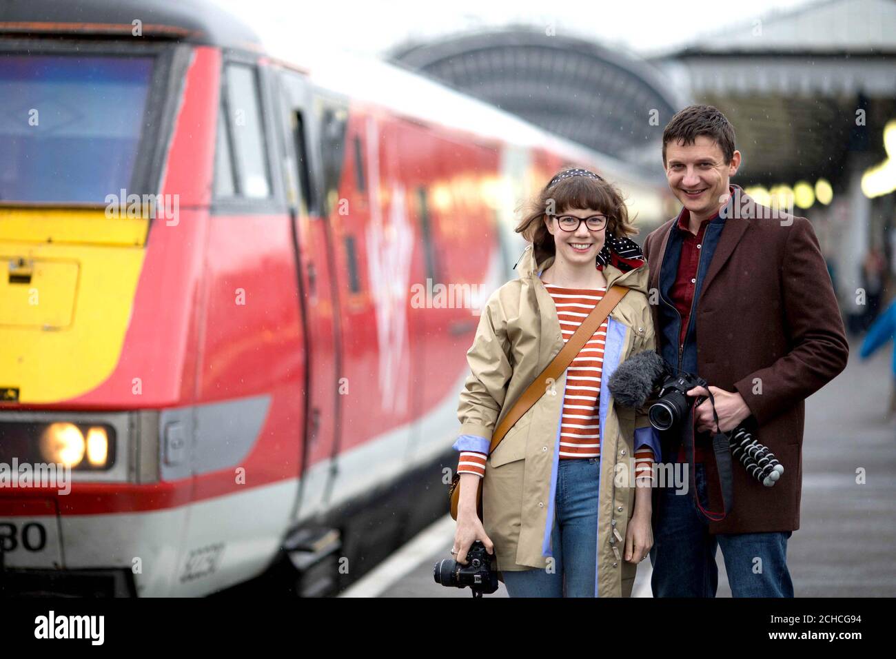 EDITORIAL USE ONLY Geoff and Vicki, the trainspotting team behind ...