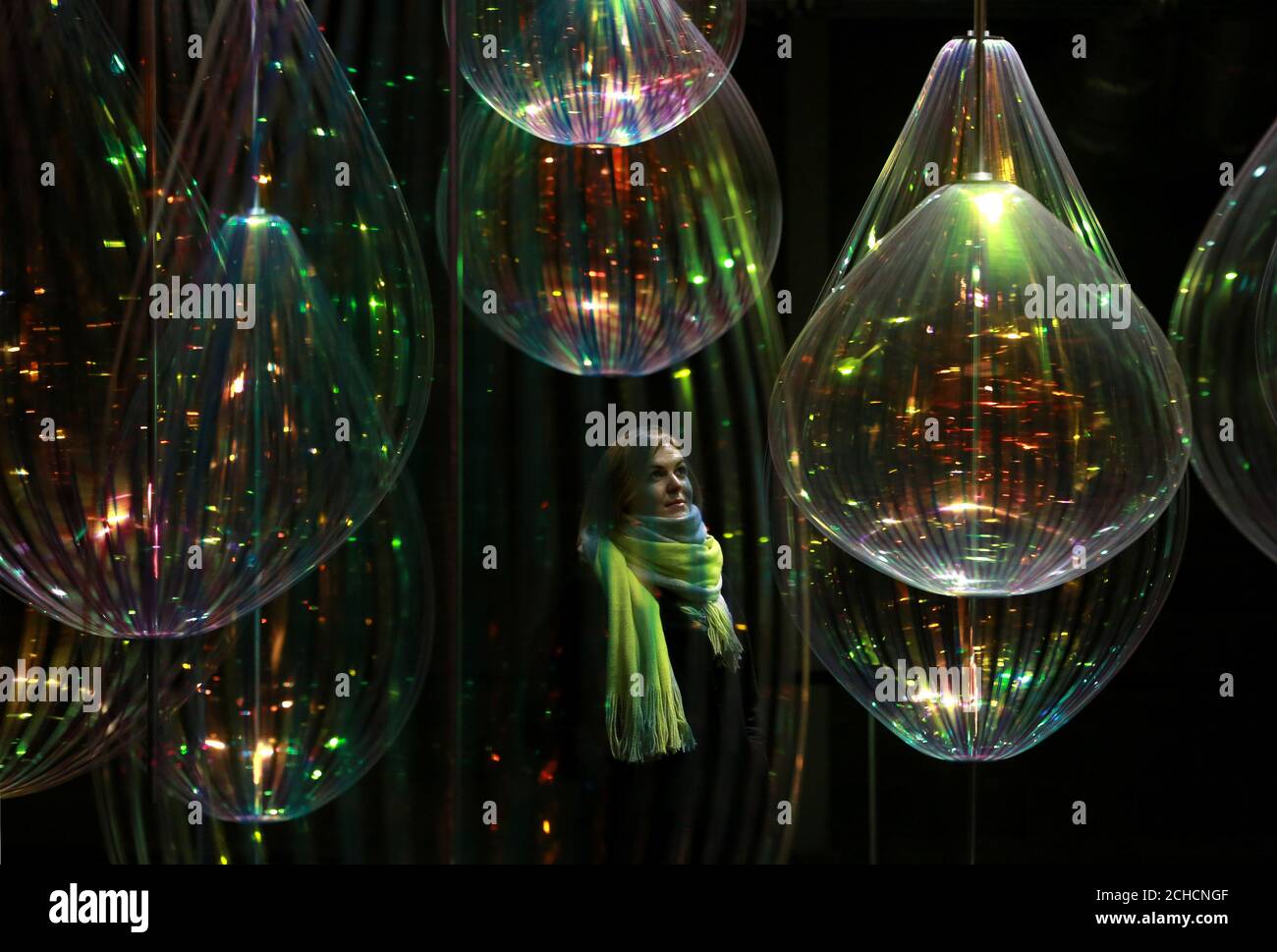 EDITORIAL USE ONLY Pippa Dale from London interacts with Reflecting ...