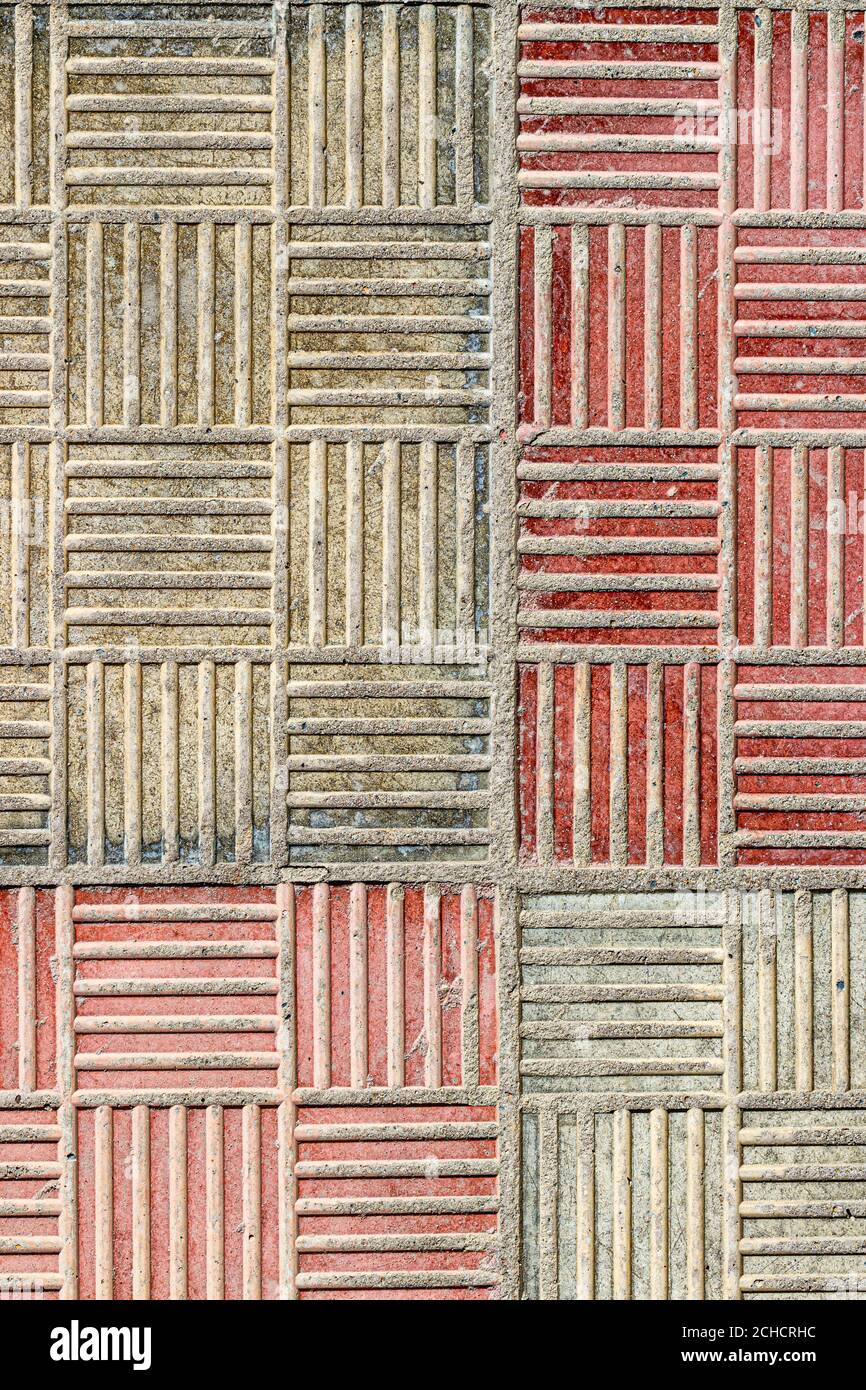 Top view on paving stone road. Old pavement of concrete texture. Street ...