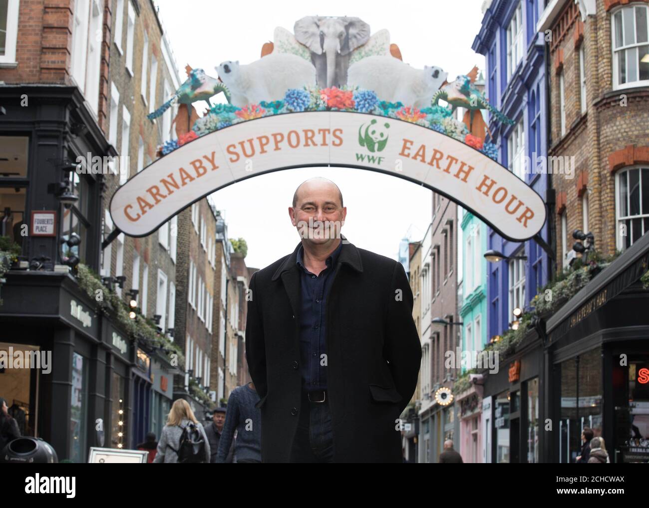 Simon Quayle, director at property company Shaftesbury, helps to unveil ...