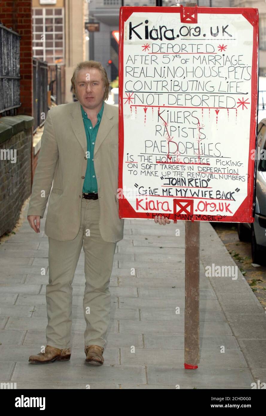 Mark Guard after his protest in central London Stock Photo - Alamy