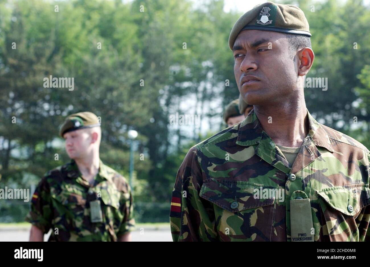 The first parade by the 1st Battalion The Yorkshire Regiment at ...