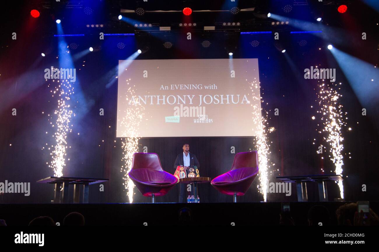 Anthony Joshua answers fan's questions on stage at StubHub presents "An ...