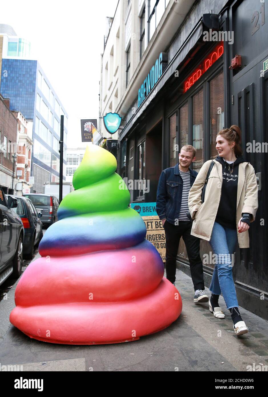 Rainbow poo model outside brewdog hi-res stock photography and images ...