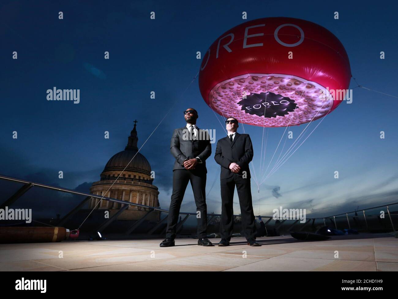 EDITORIAL USE ONLY Models Romeo Ugbene and Danny Coakley pose as the ...