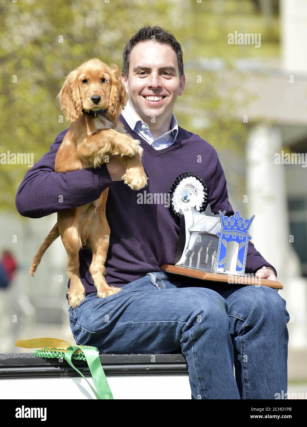 Maurice Golden MSP with his dog Leo after winning the Holyrood Dog of ...