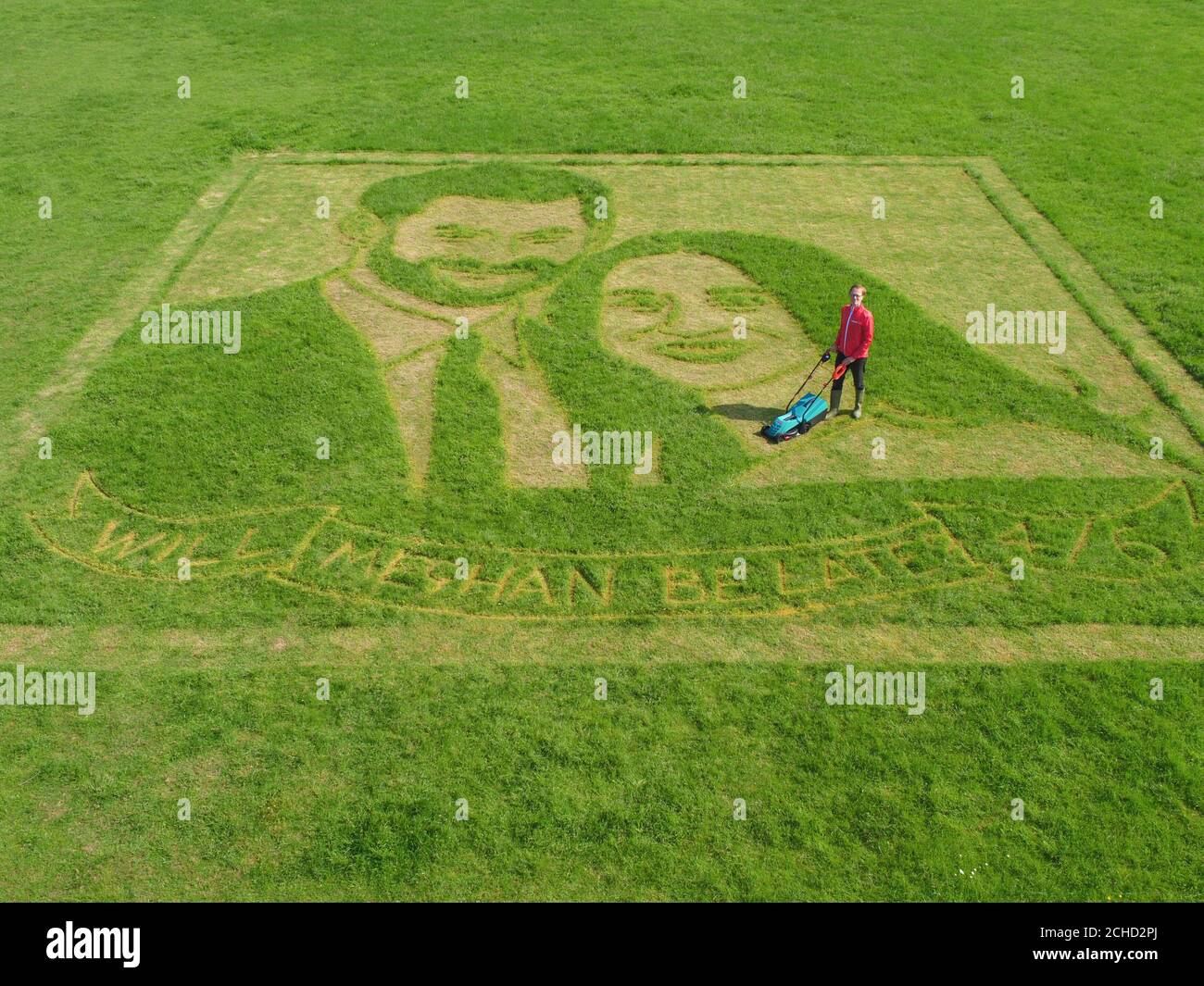 EDITORIAL USE ONLY Artist Chris Naylor, who was commissioned by ...