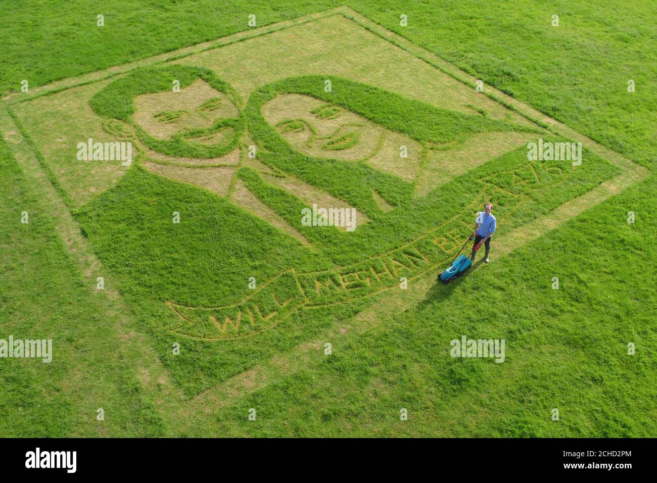 EDITORIAL USE ONLY Artist Chris Naylor, who was commissioned by ...