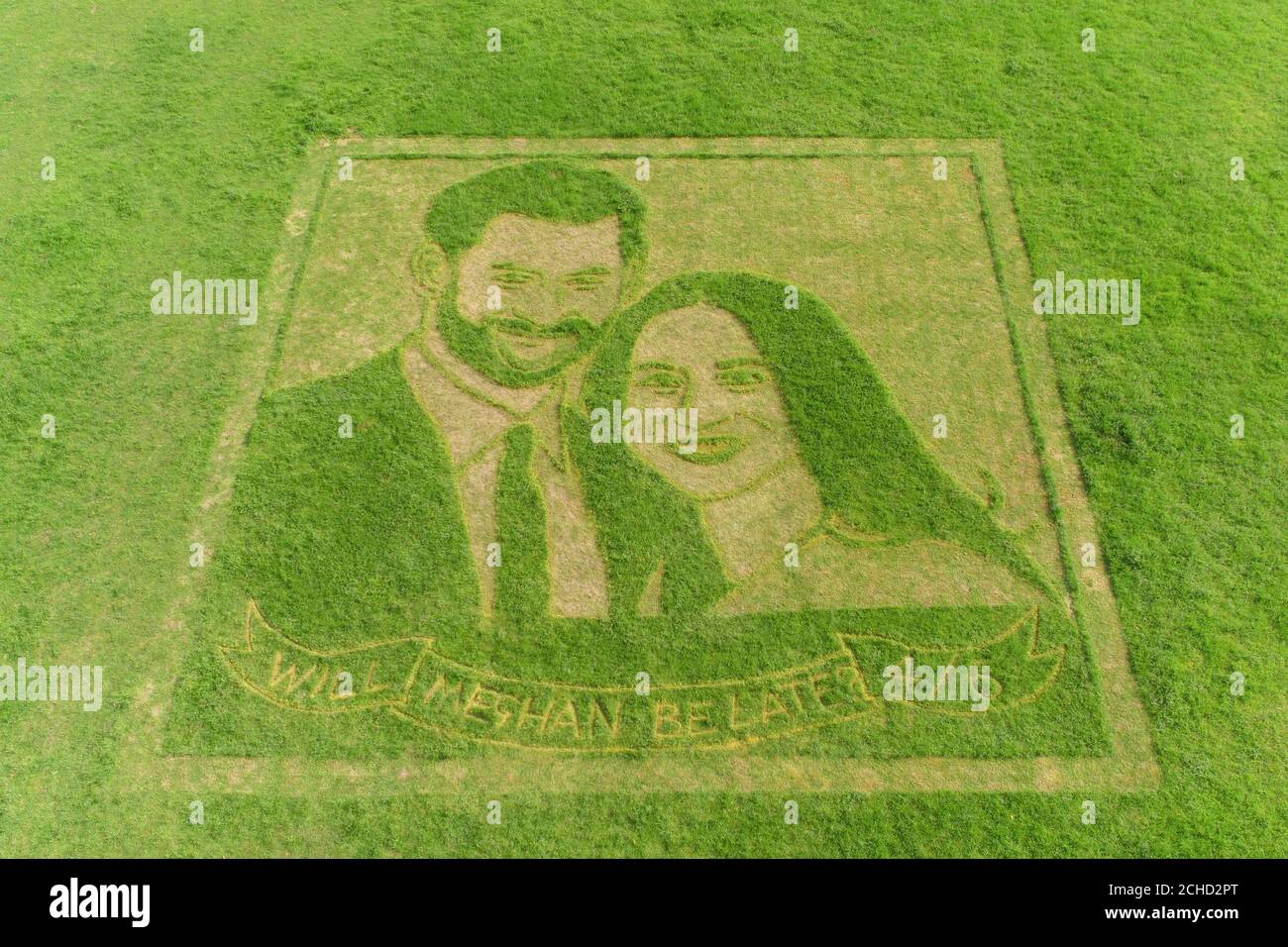 EDITORIAL USE ONLY Artist Chris Naylor, who was commissioned by ...