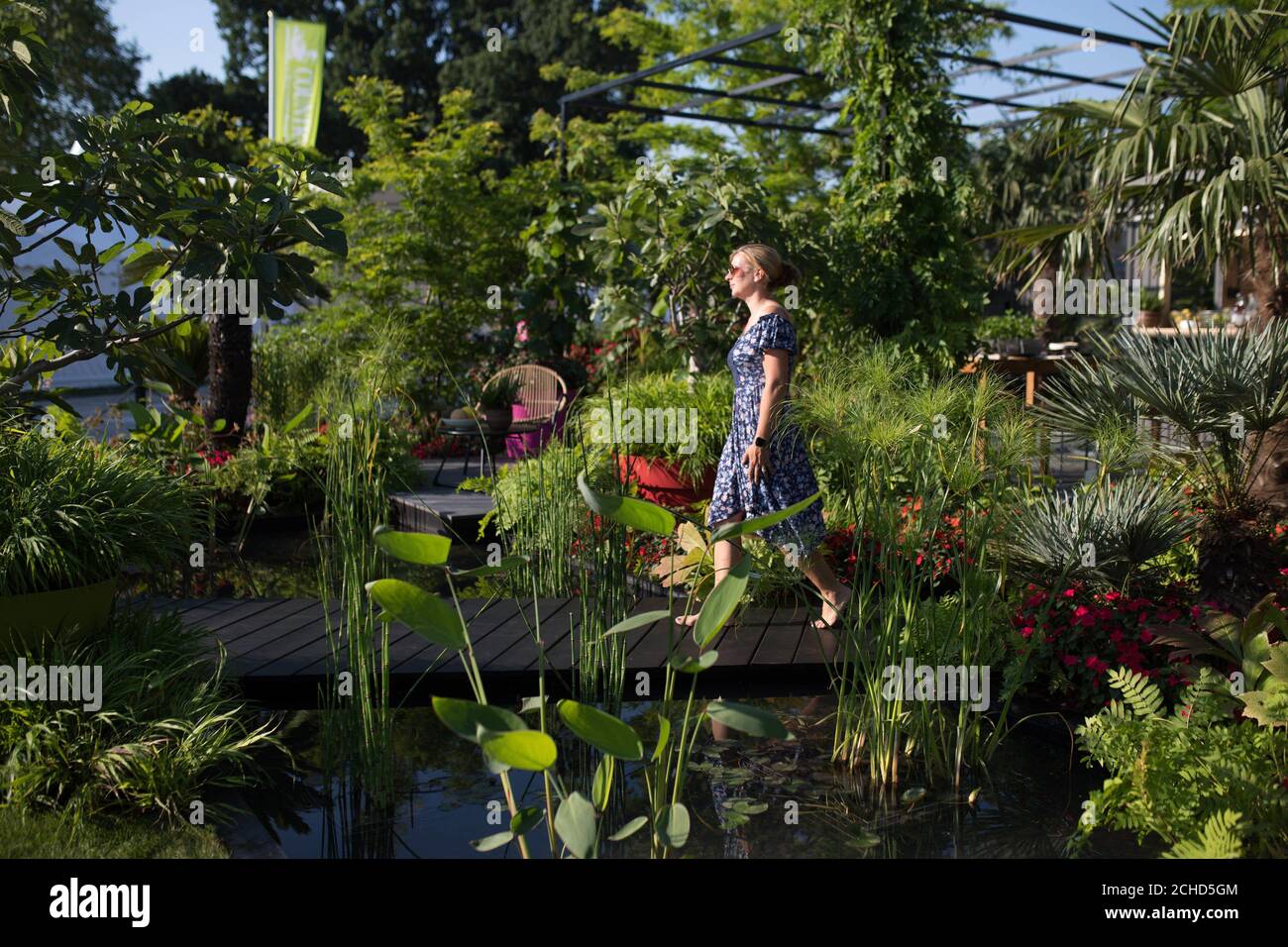 EDITORIAL USE ONLY Trace Johnson takes a stroll through the "B&Q ...