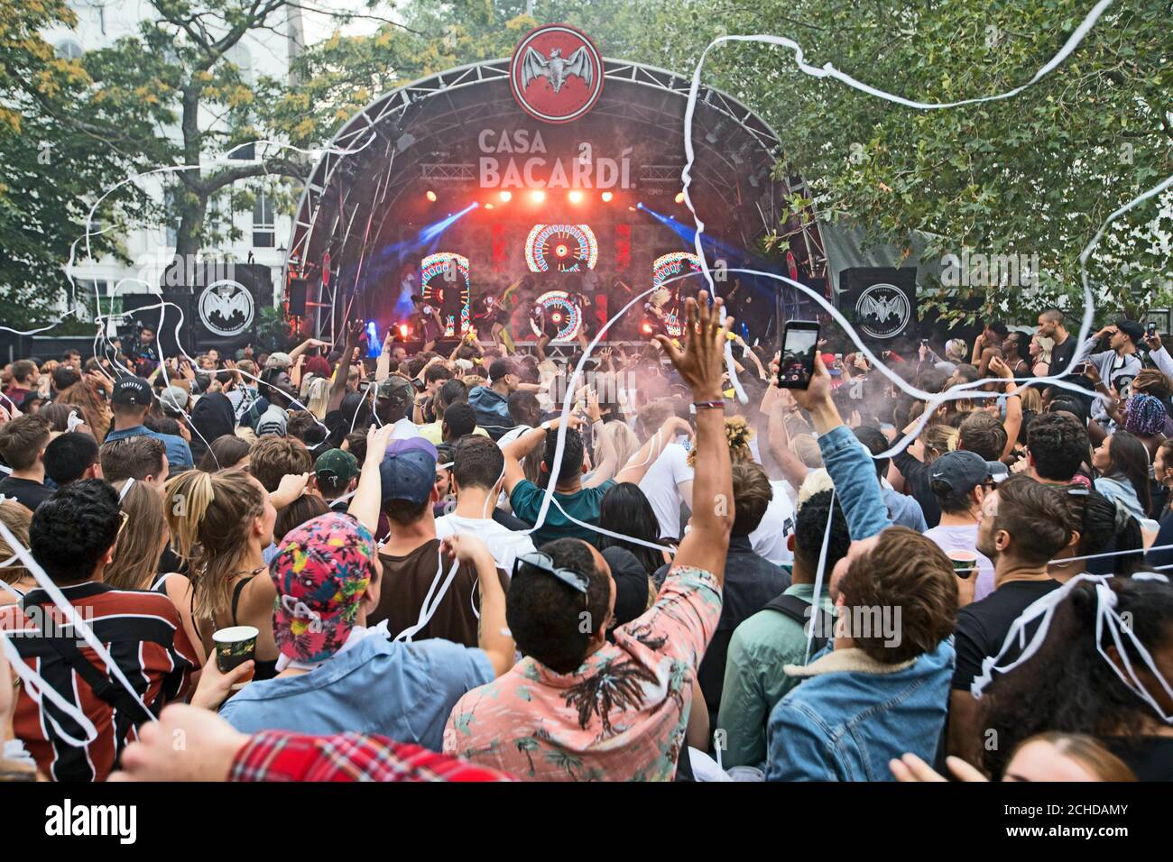 EDITORIAL USE ONLY Major Lazer perform at Casa BACARDÃª at Powis Square ...