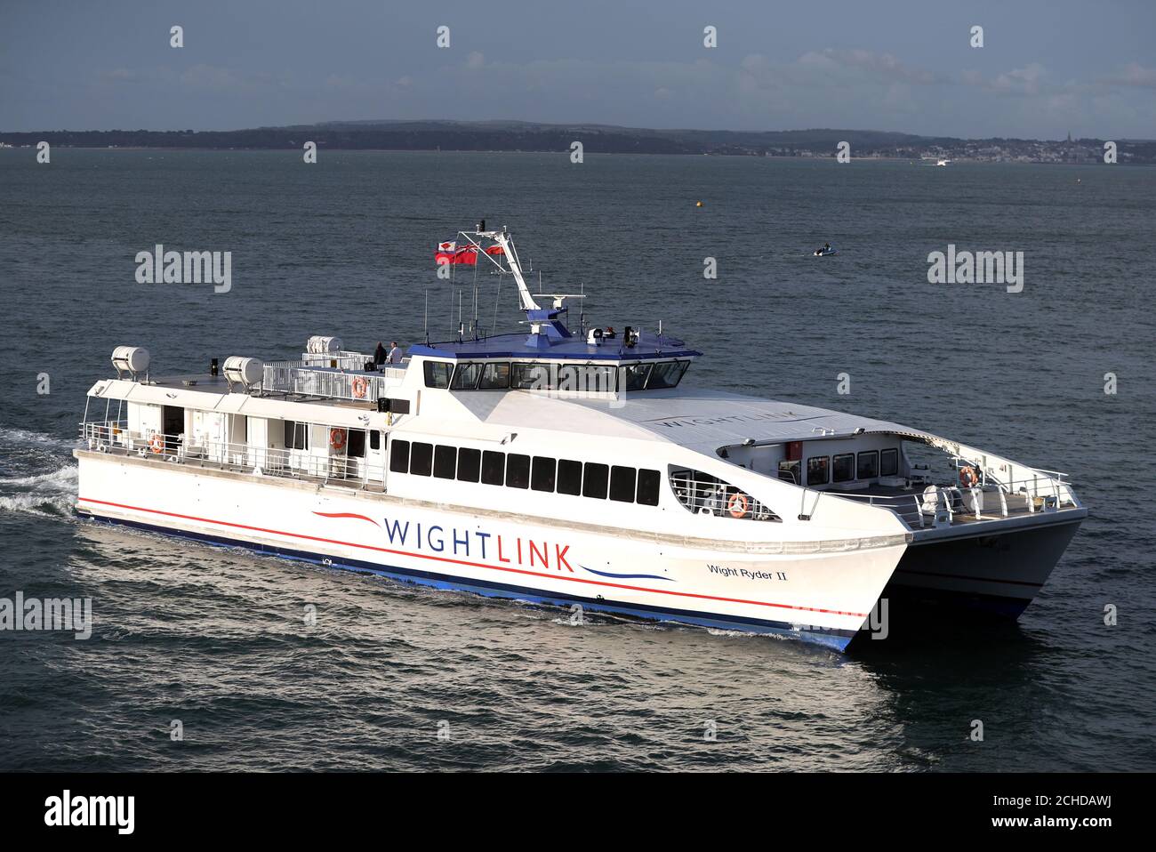The Wightlink high-speed passenger catamaran HSC Wight Ryder II, makes ...
