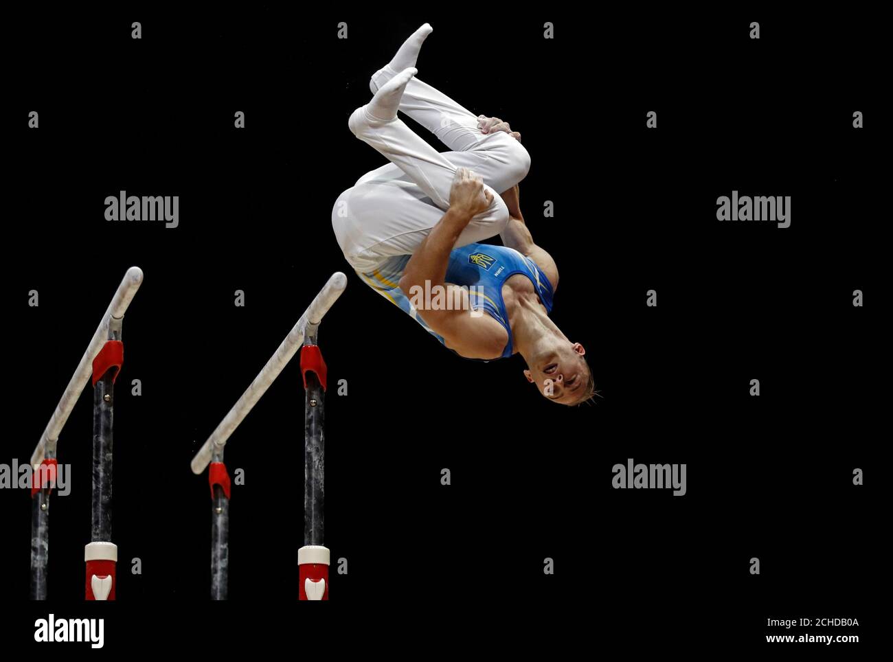 Artistic gymnastics mens parallel bars final hi-res stock photography ...