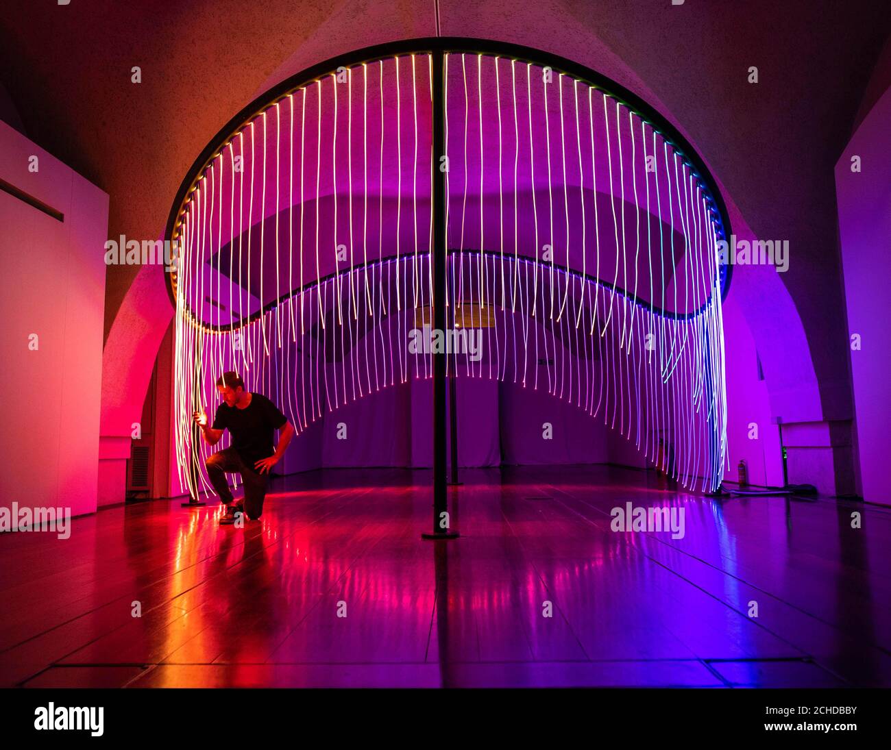 Visitors interact with an installation from Australia at London Design ...