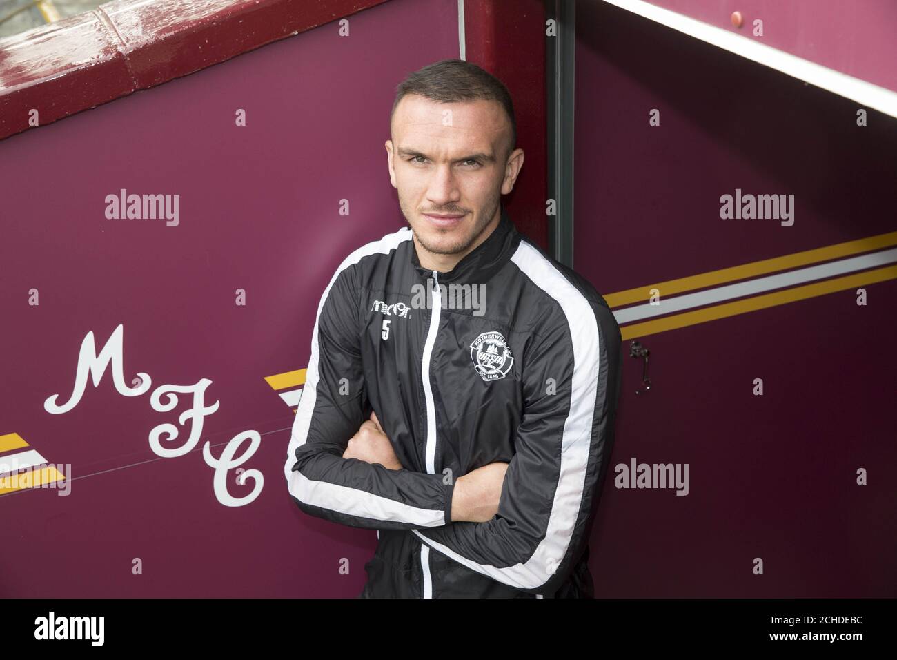 Motherwell's Tom Aldred Stock Photo - Alamy