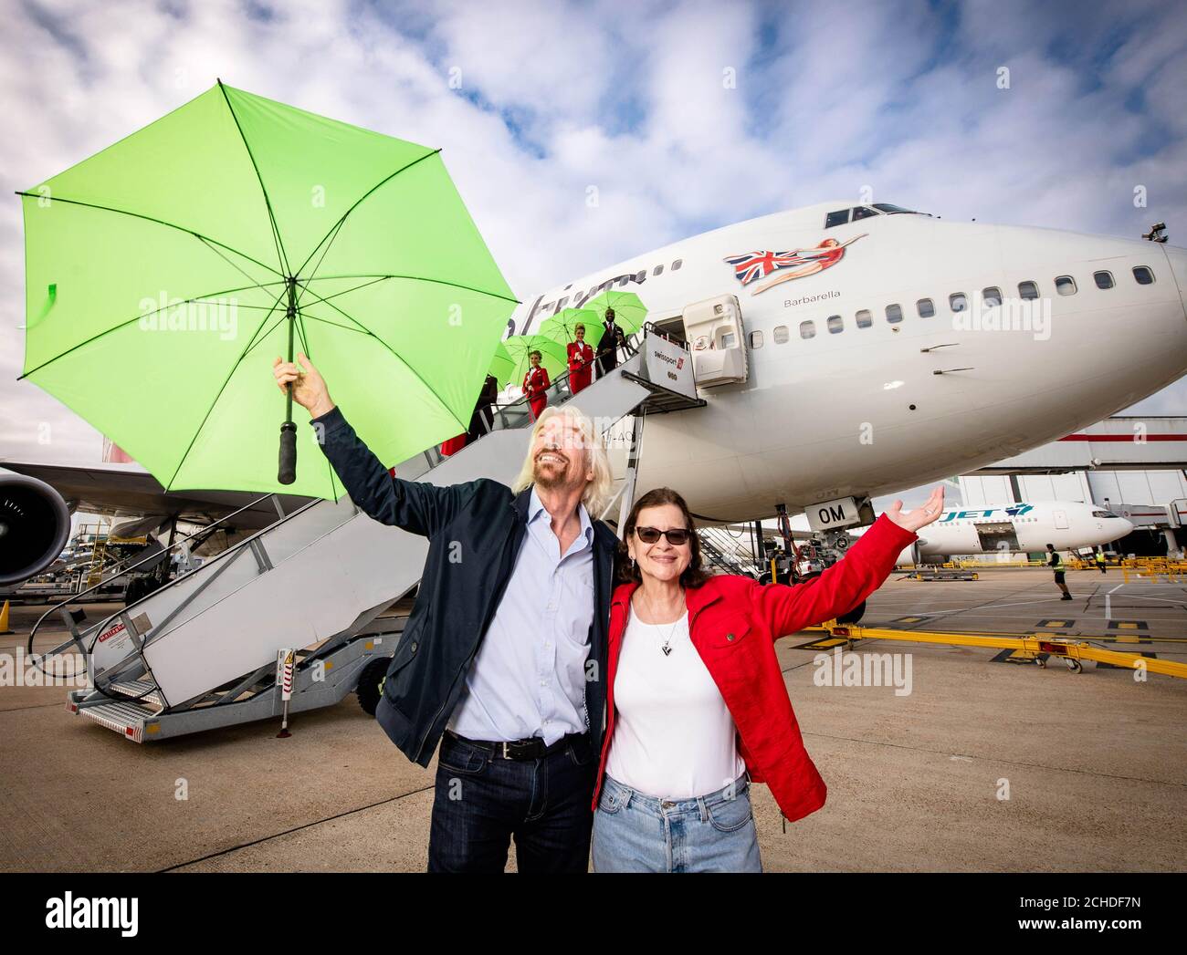 EDITORIAL USE ONLY Sir Richard Branson and LanzaTech CEO Jennifer ...