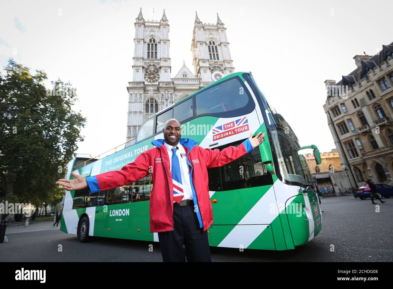 The original tour electric bus hi-res stock photography and images - Alamy