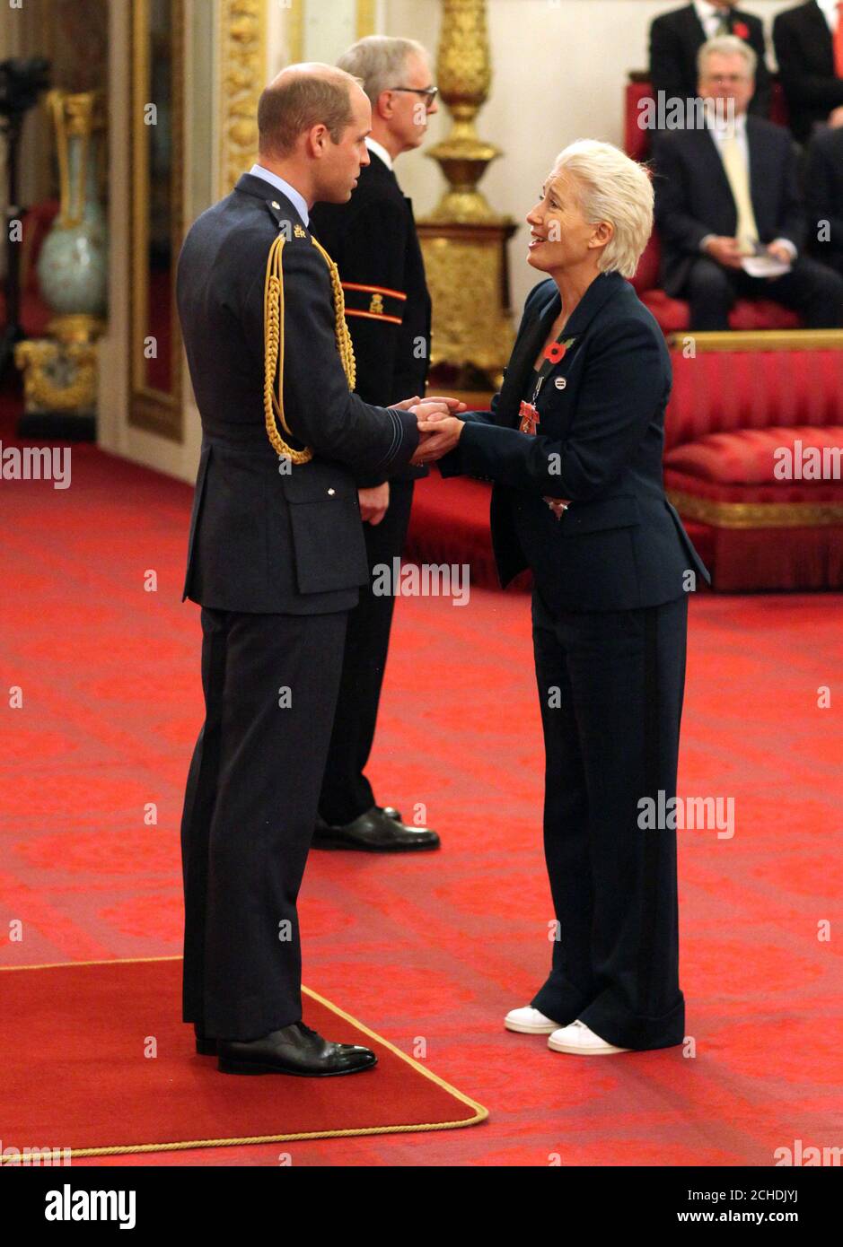 Emma Thompson (right) is made a Dame Commander of the British Empire by ...