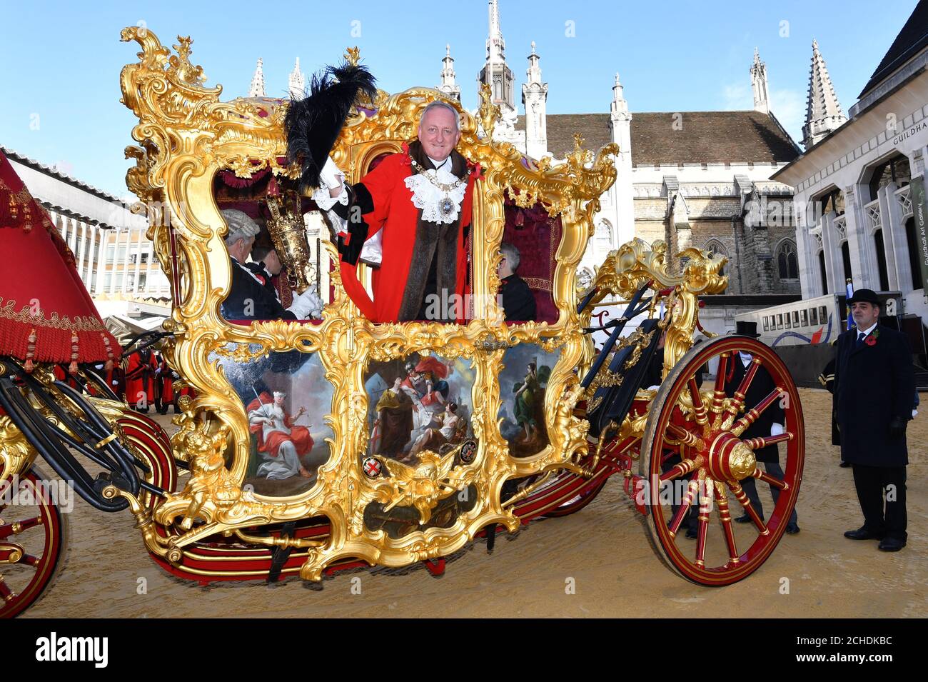 The Lord Mayor of the City of London, Peter Estlin, boards his ...