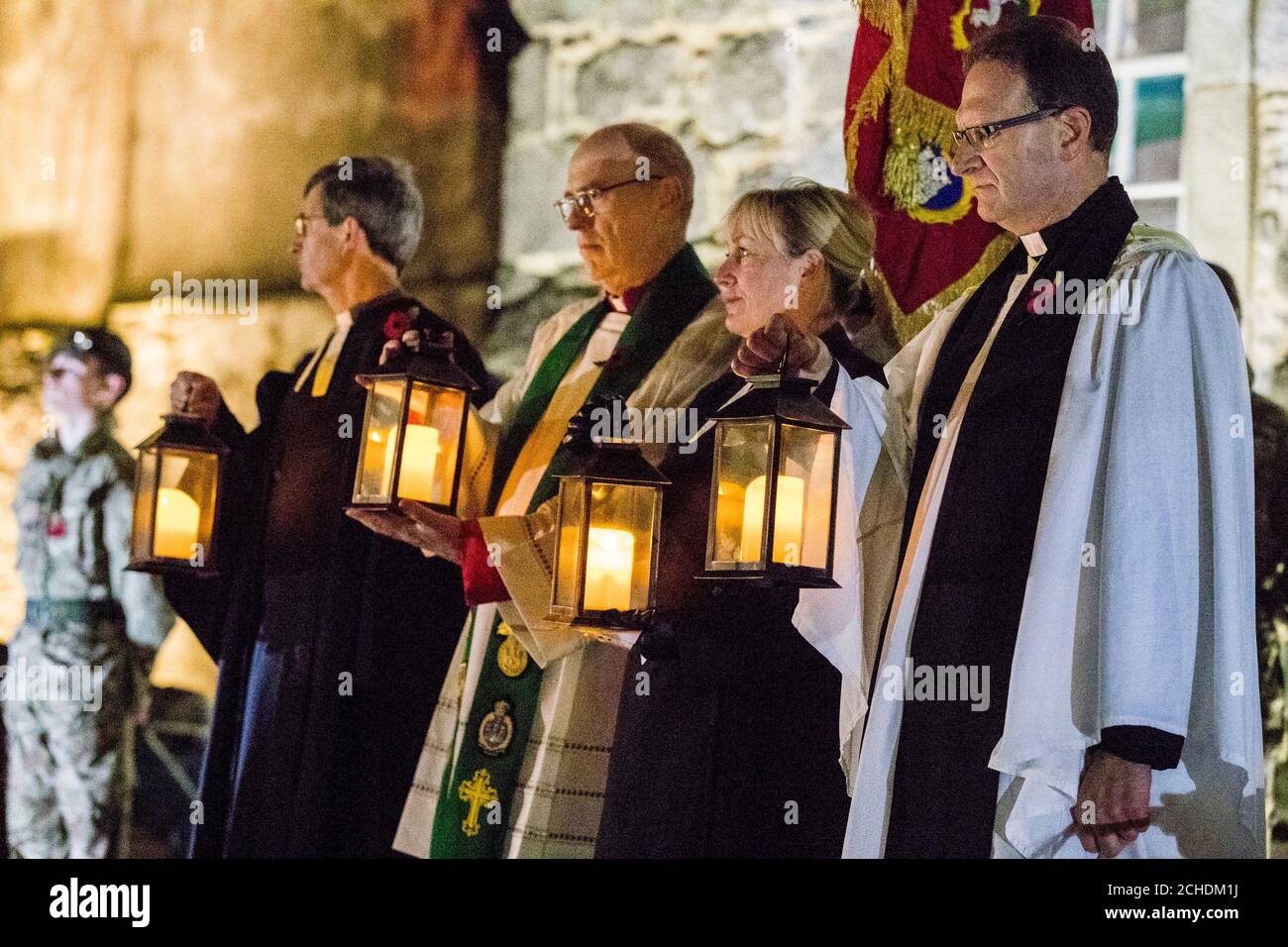Left to right presbyterian church minister rev david cupples hi-res ...