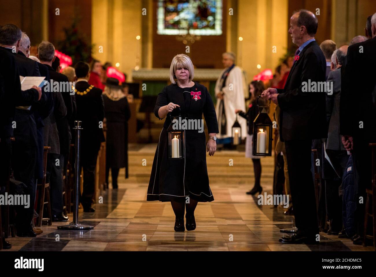 Carol Walker attends a Service of Remembrance at St Anne's Cathedral in ...