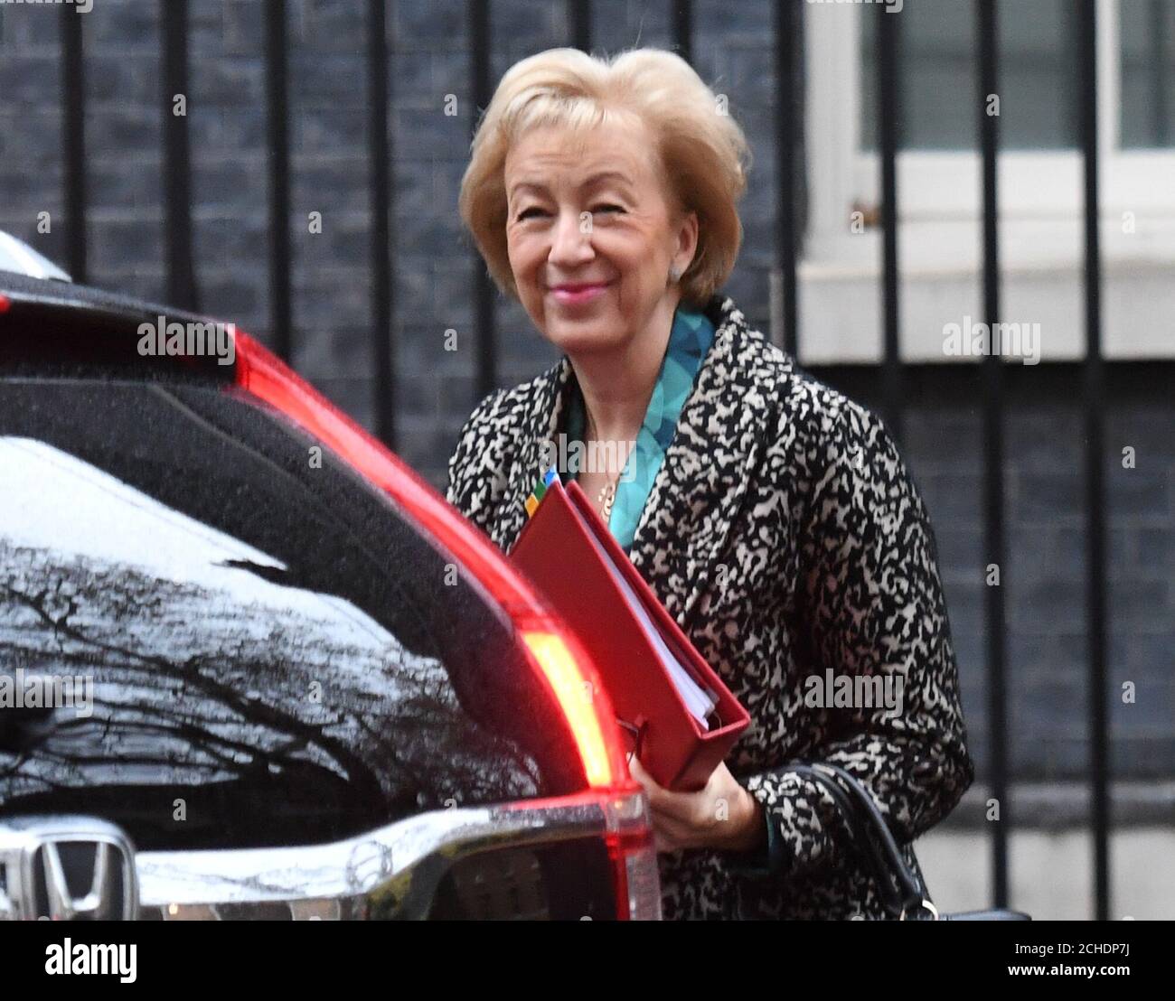 Leader of the House of Commons Andrea Leadsom arrives in Downing Street ...