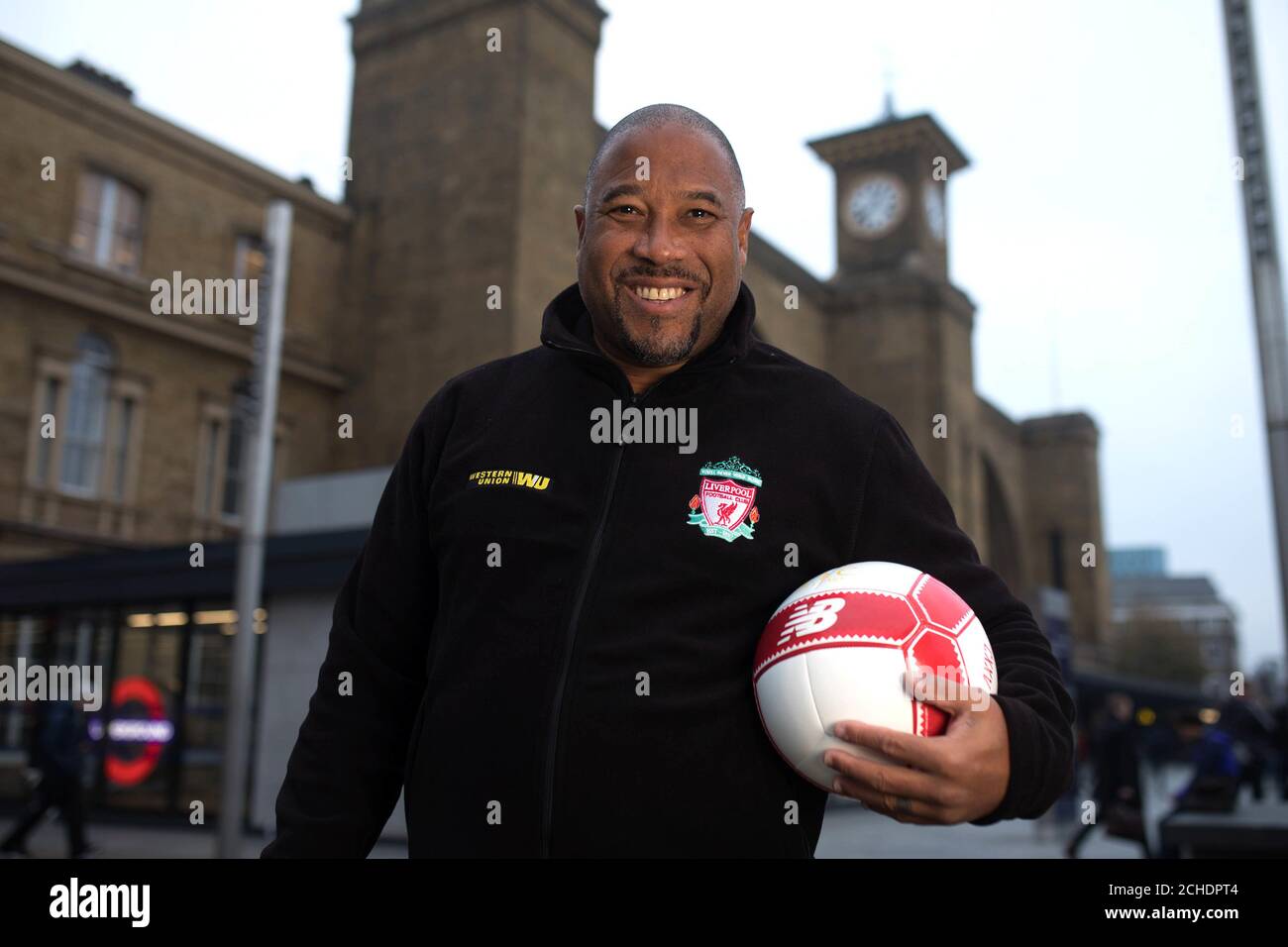 EDITORIAL USE ONLY Former Liverpool FC player John Barnes teaches ...