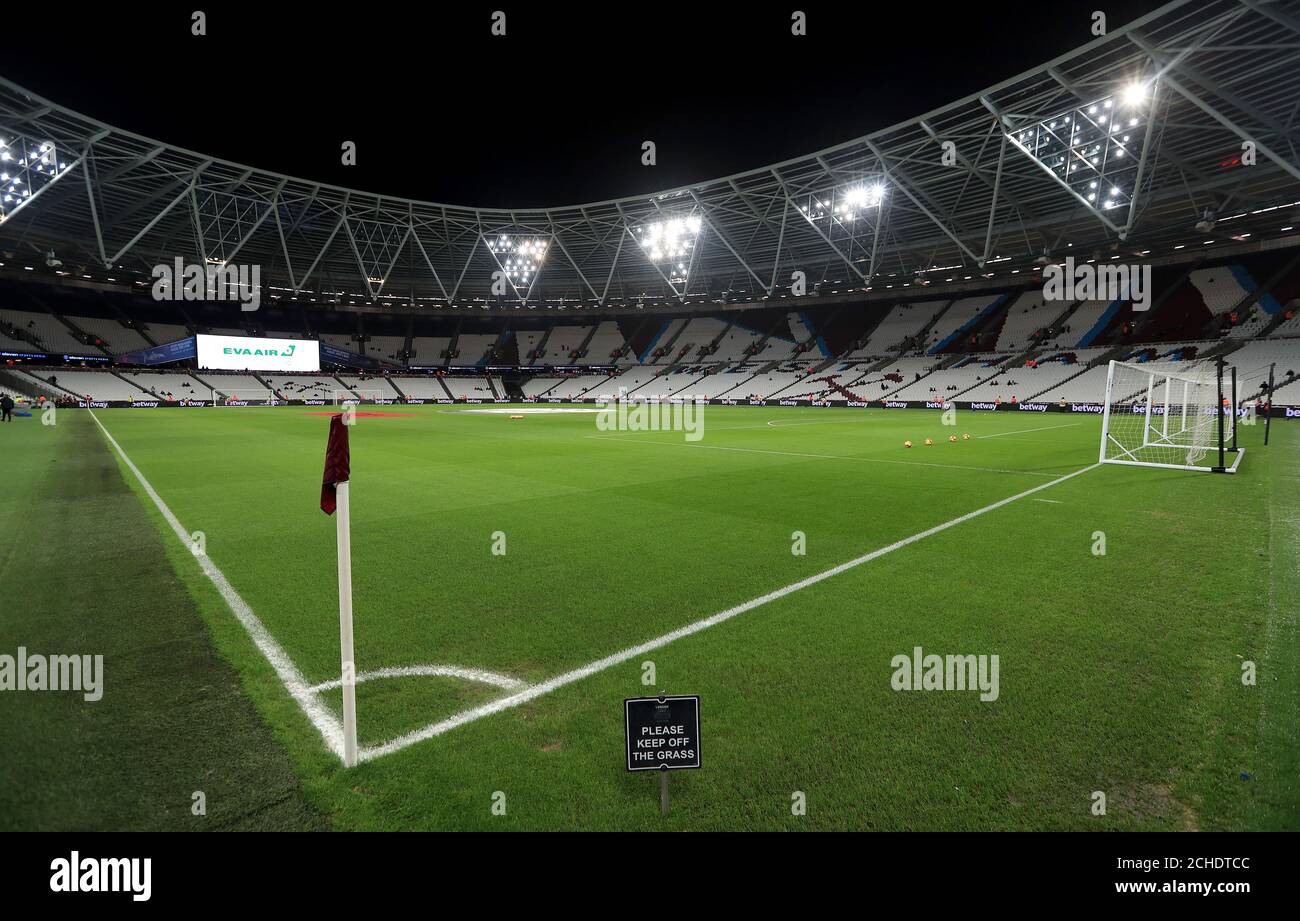 A view of the pitch before the Premier League match at the London ...