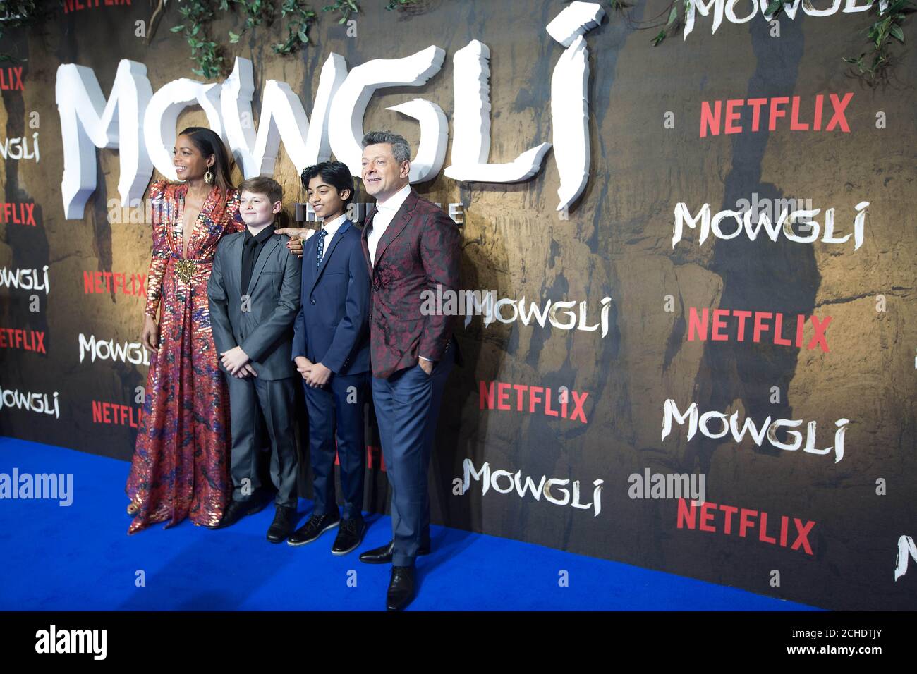 left-right Naomie Harris, Louis Ashbourne Serkis, Rohan Chand and Andy ...