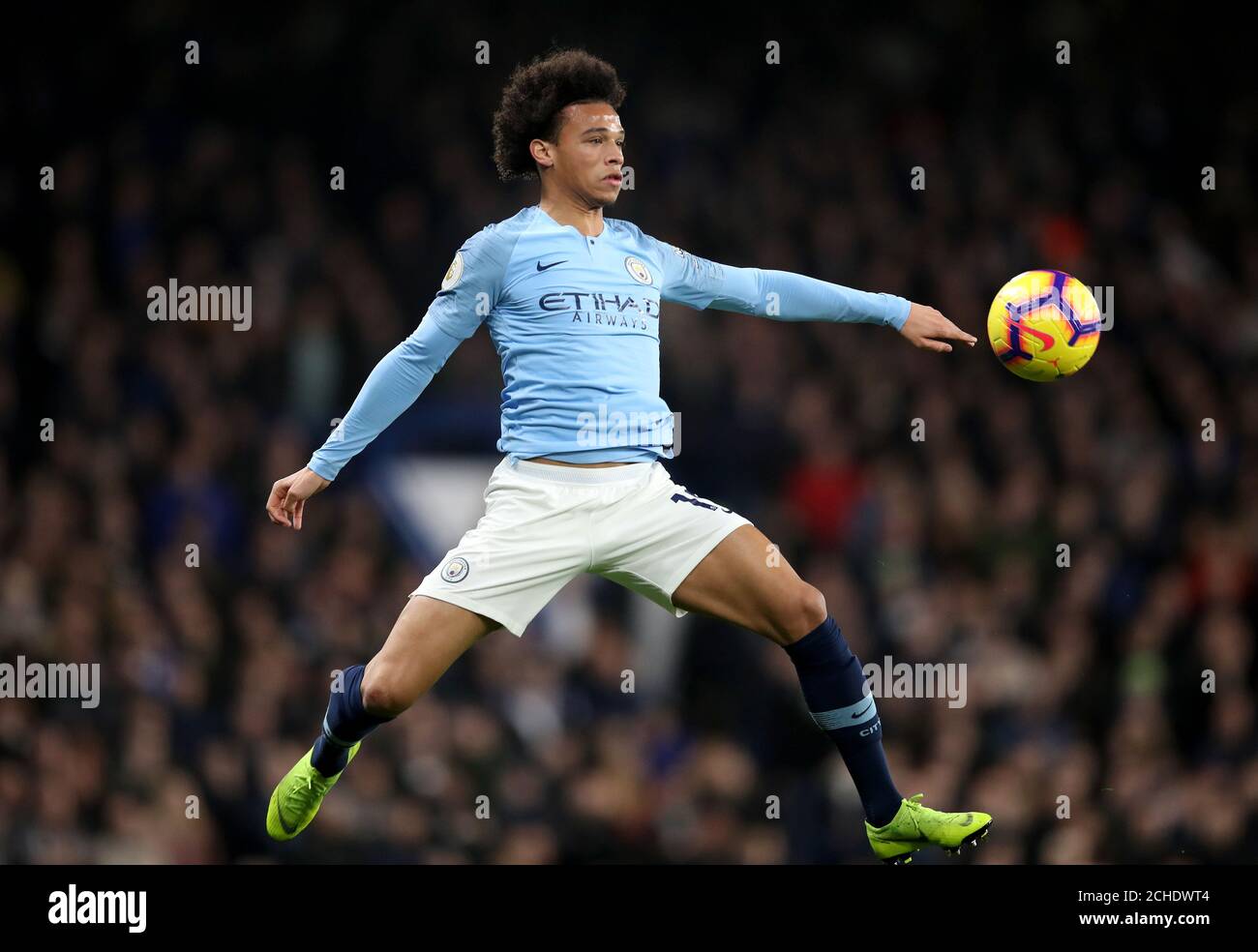 Manchester City's Leroy Sane in action during the Premier League match ...