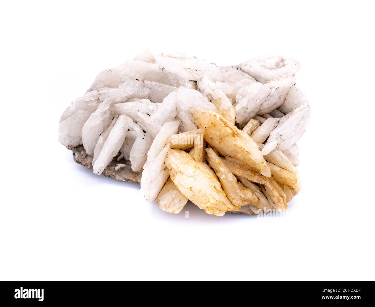 large rock crystal quartz isolated on white background Stock Photo - Alamy