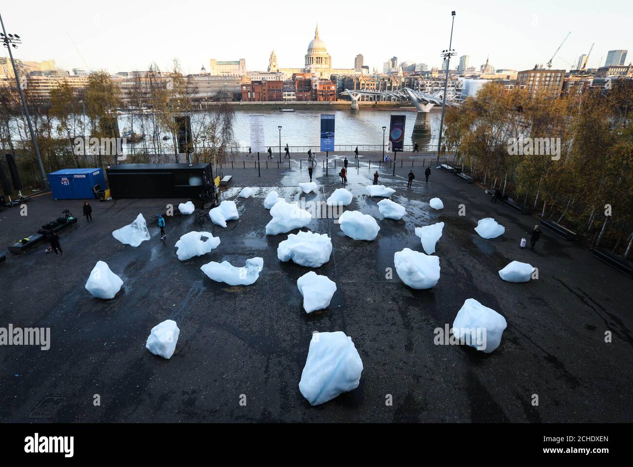 Ice Watch, which artist Olafur Eliasson has created from 24 blocks of ...