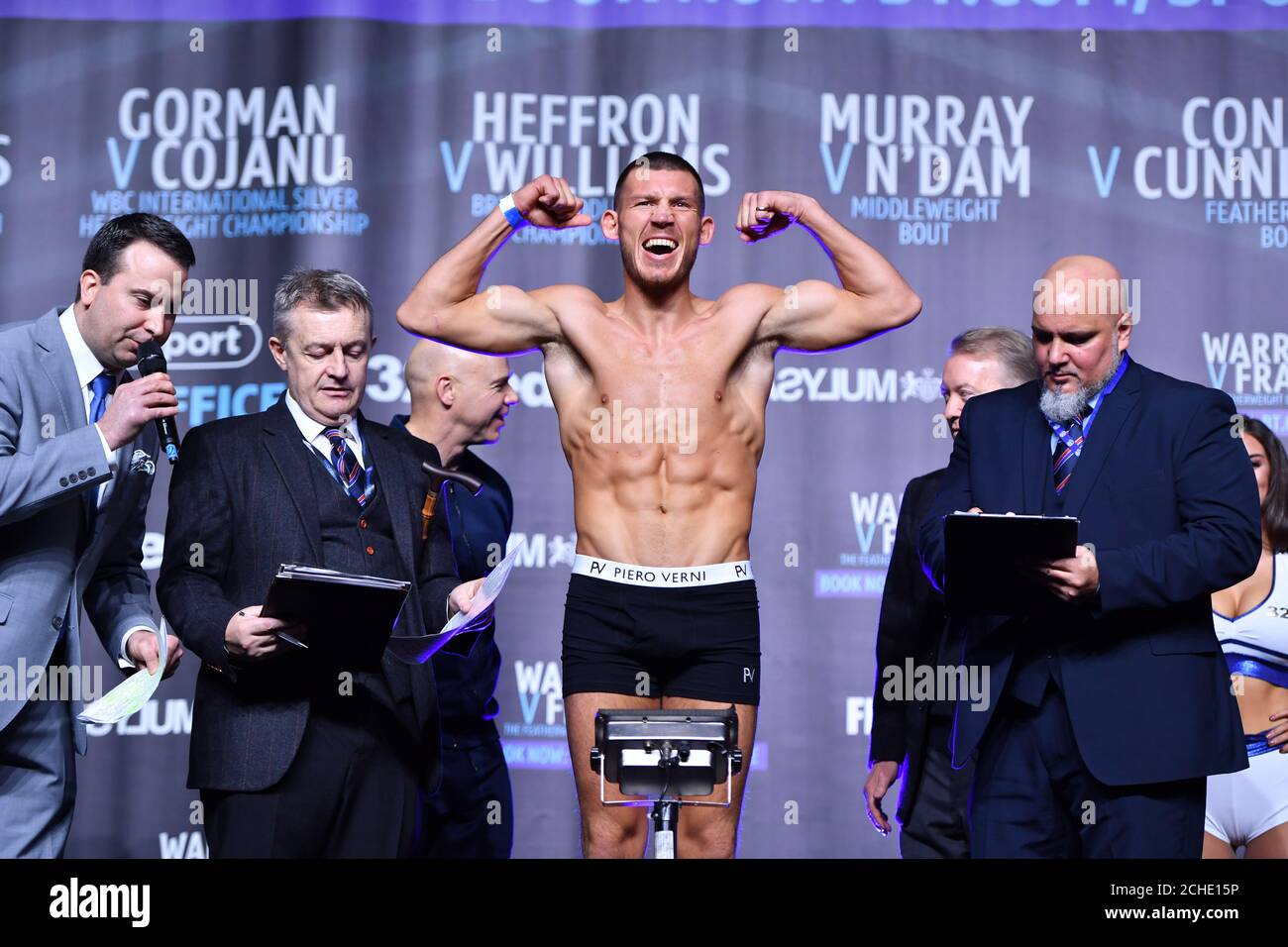 Liam Williams during the weigh in at Manchester Central Stock Photo - Alamy