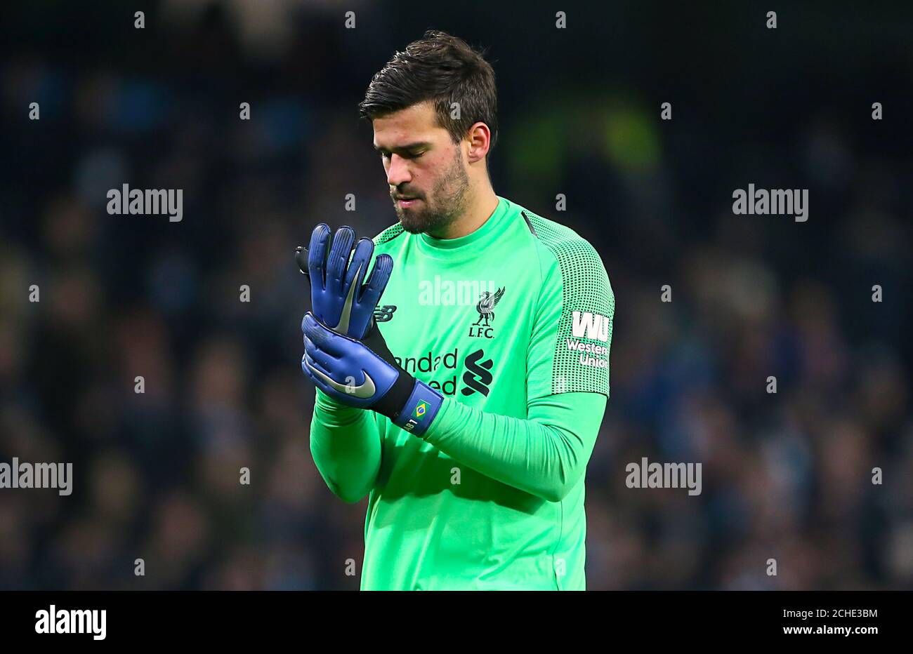 Liverpool goalkeeper alisson becker premier league match etihad stadium ...