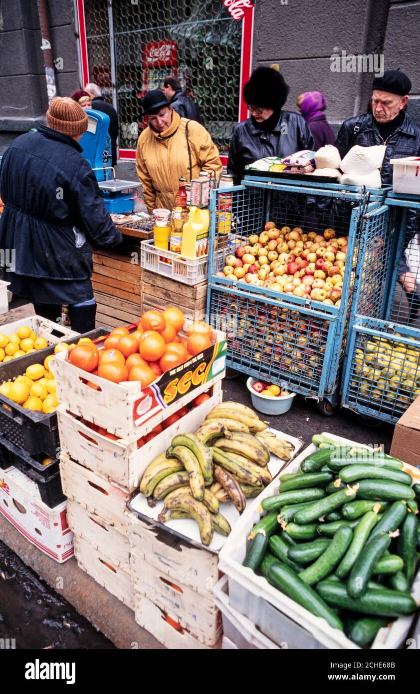 A fruit & veg street market in Odessa, Ukraine, Eastern Europe Stock ...