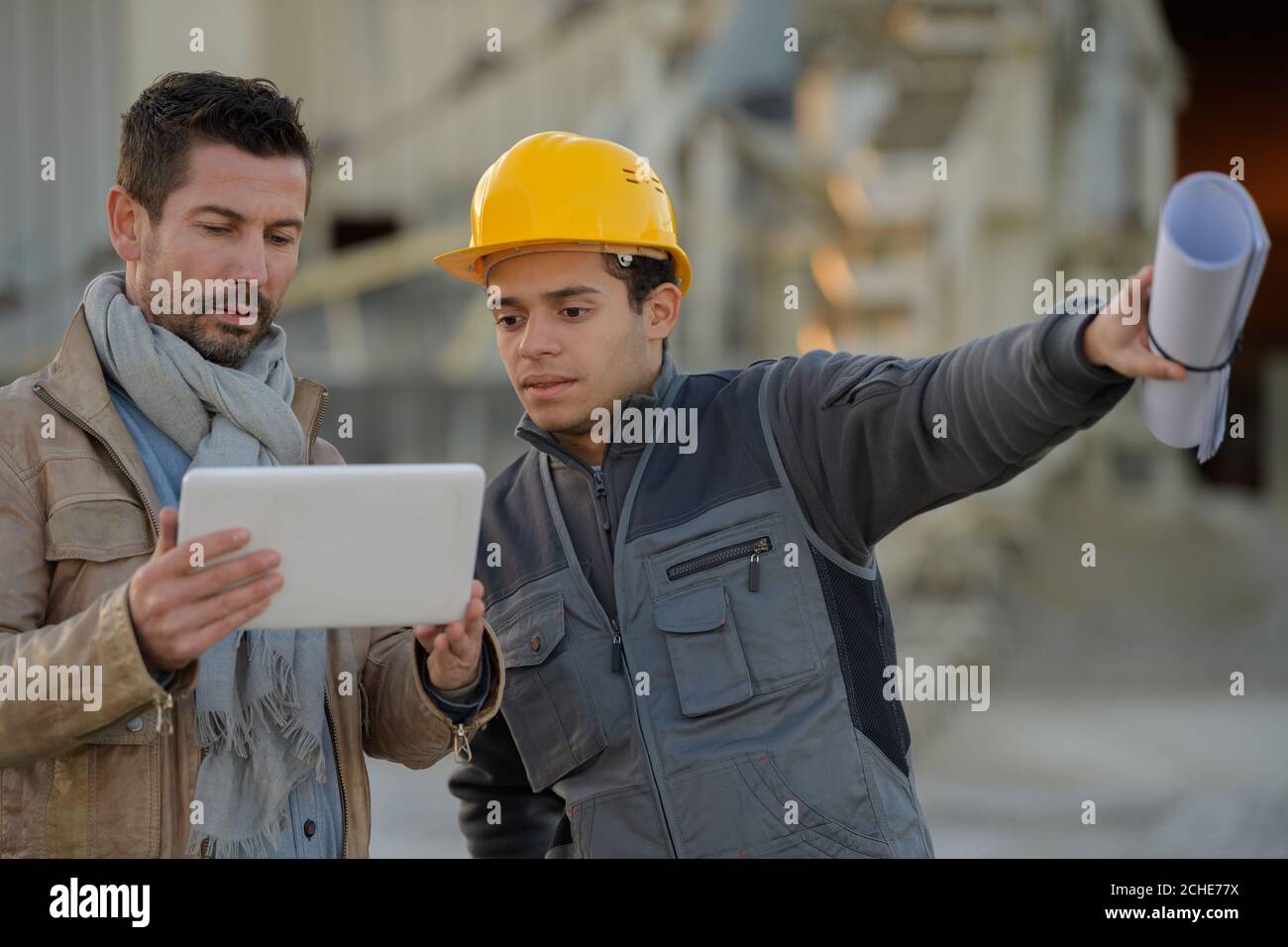 Manager working outside industrial hi-res stock photography and images ...