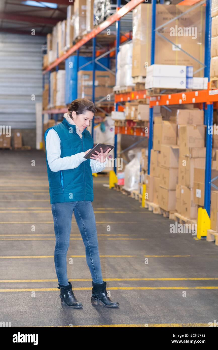 worker portrait in packaging plant Stock Photo - Alamy