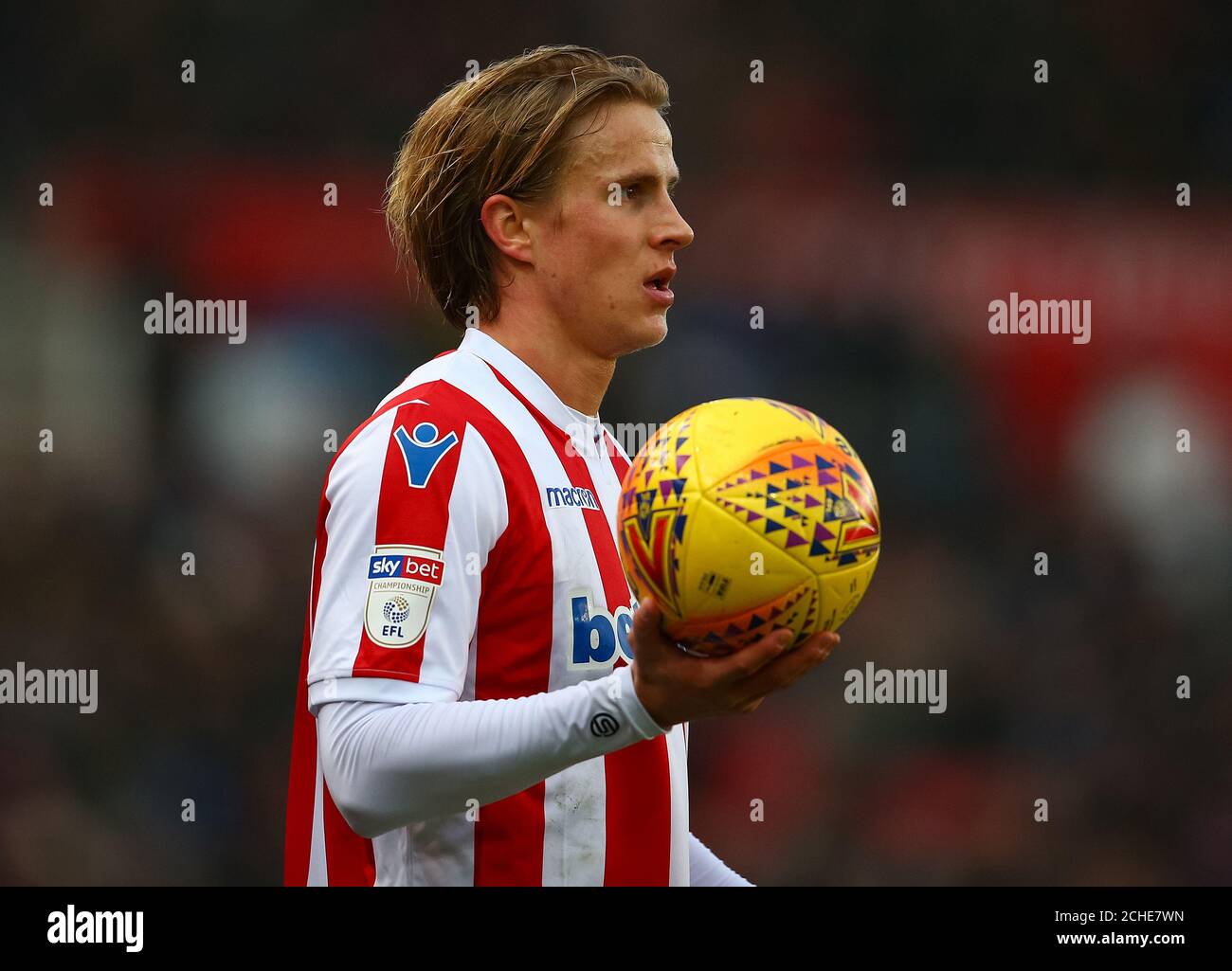 Stoke citys moritz bauer sky bet championship match bet365 stadium hi ...
