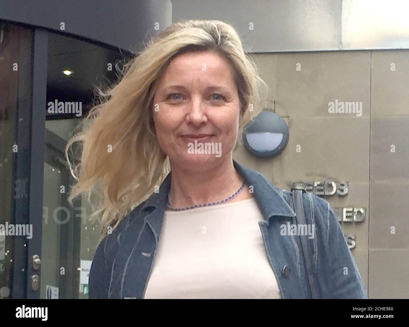 BEST QUALITY AVAILABLE Carol Higgins smiles outside Leeds Crown Court ...
