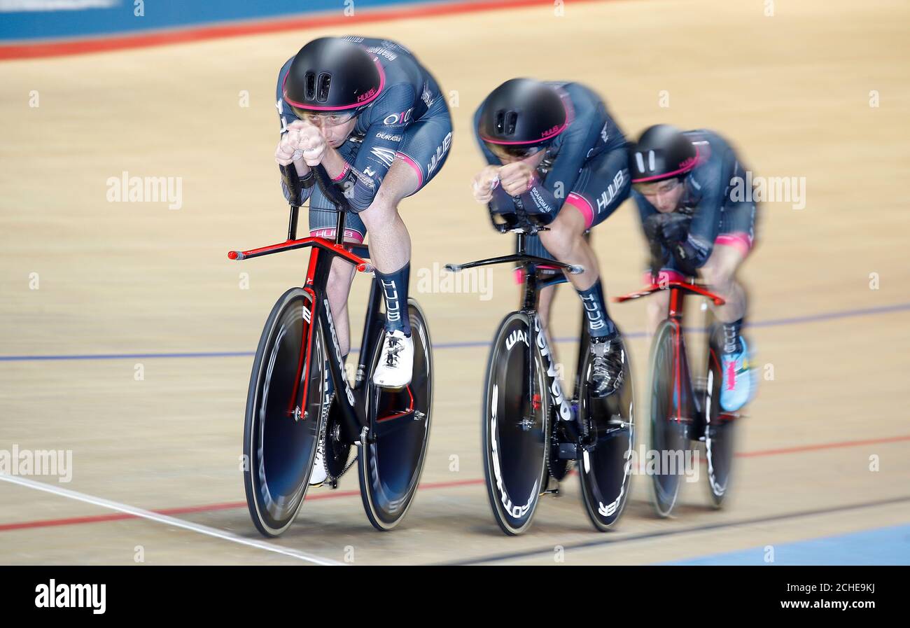 HUUB-Wattbike Test Team riders (left-right) John Archibald, Charlie ...