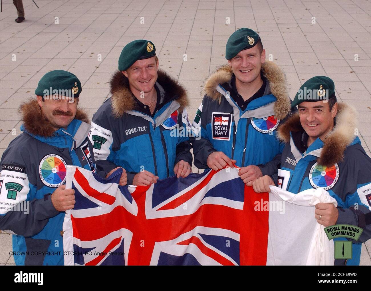 Royal Marines Polar Quest team members (left to right): Major Paul ...