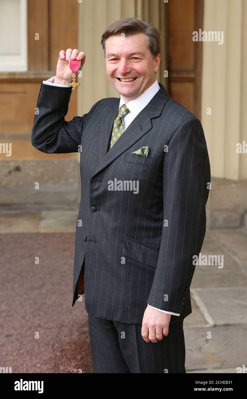 Richard Leman following an Investiture ceremony at Buckingham Palace ...