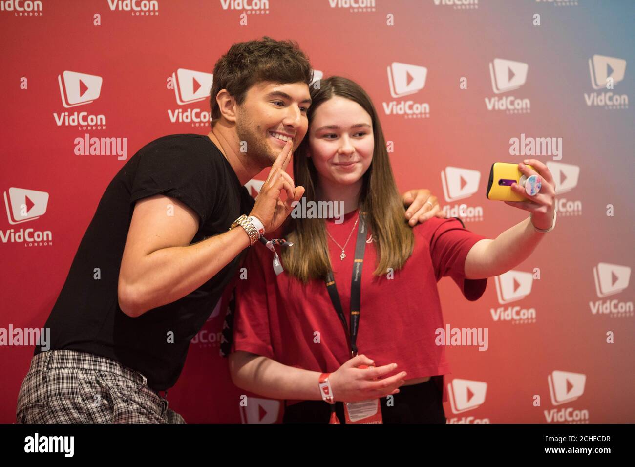 EDITORIAL USE ONLY Hollie Monnery aged 14 meets Mark Ferris at the ...