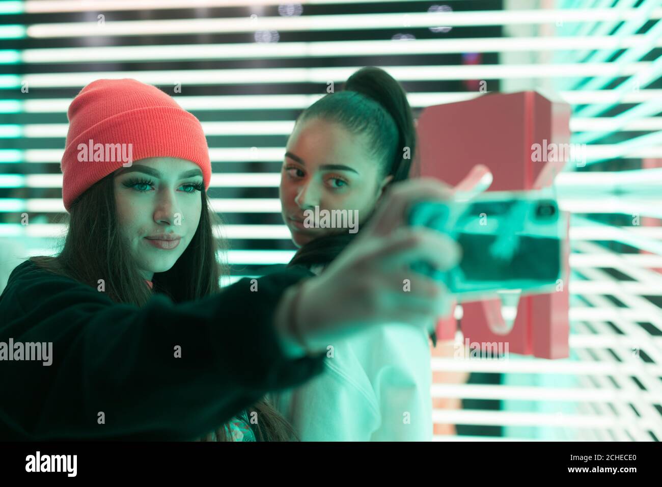 EDITORIAL USE ONLY left-right Stefania Atupe aged 18 and Issey Miller ...