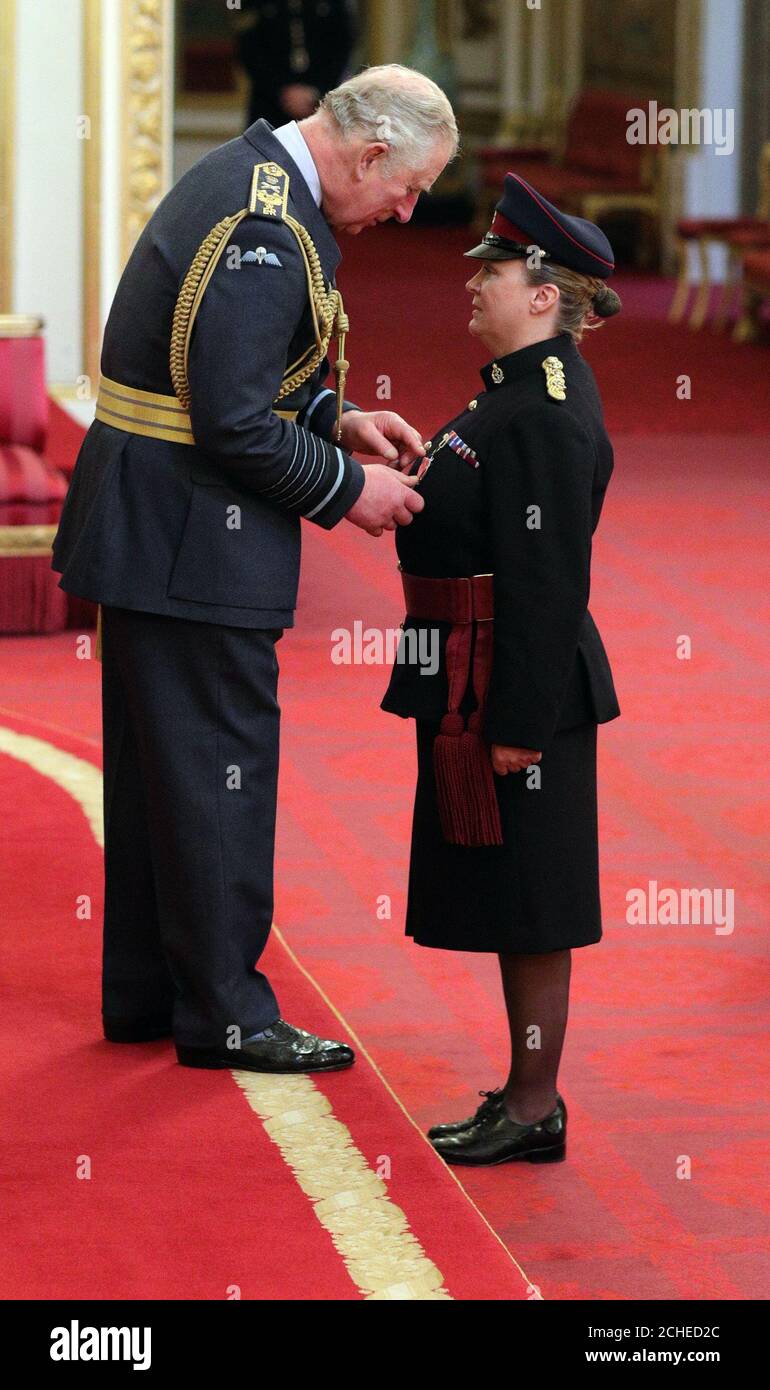 Captain Melonie Adair, Royal Army Medical Corps, is made an MBE (Member ...