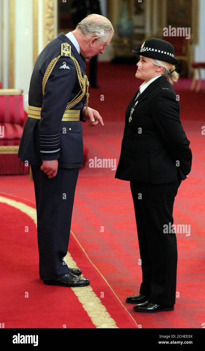 Constable Jessica Bullough is decorated with the Queen's Police Medal ...