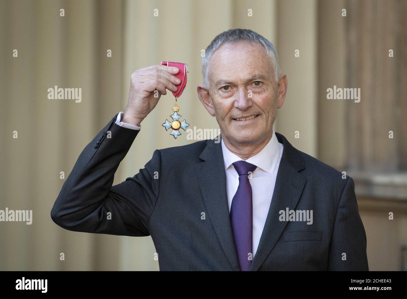 Executive Chairman of the Premier League Richard Scudamore with his CBE ...