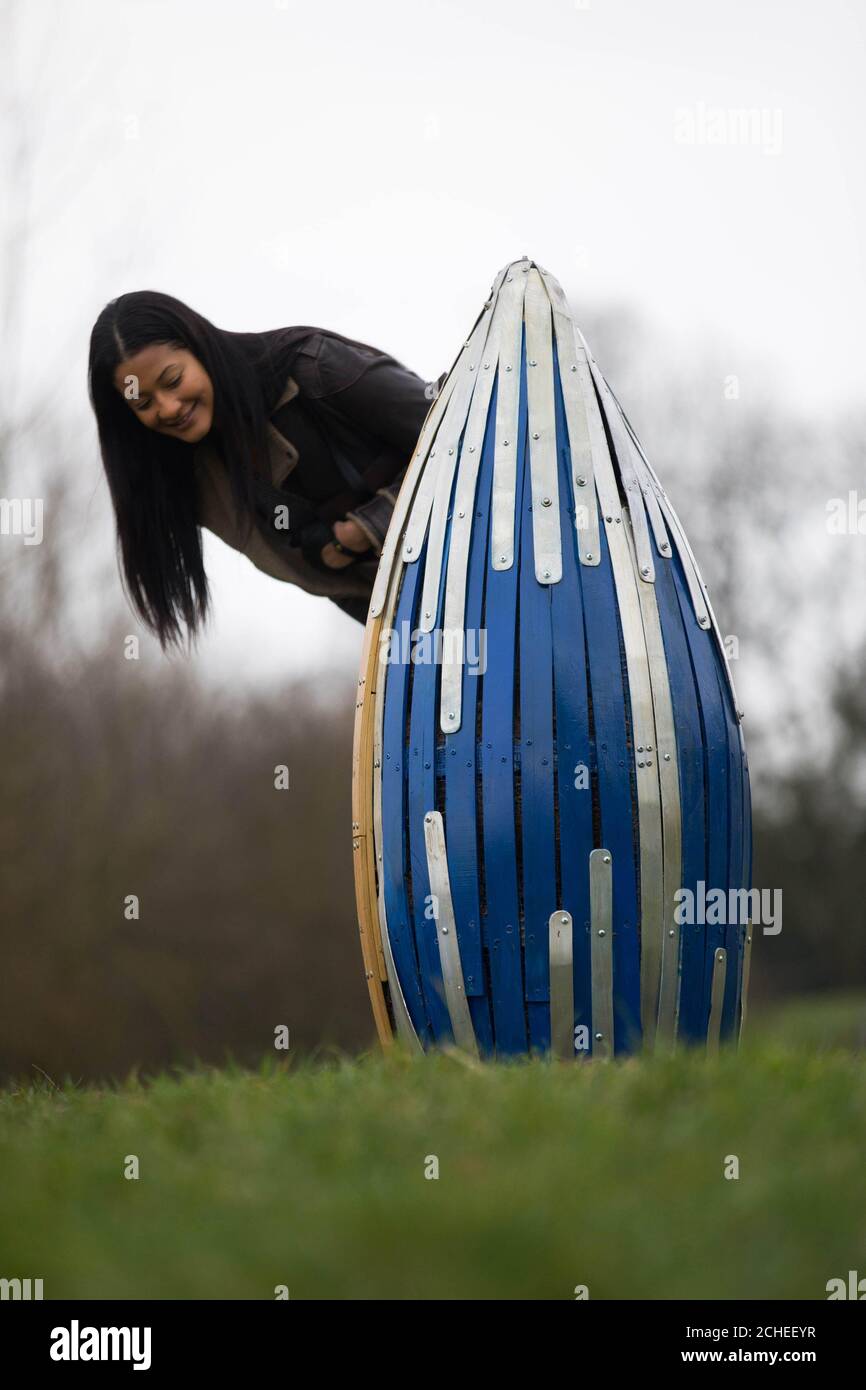 EDITORIAL USE ONLY A habitat for insects, which has been designed by ...