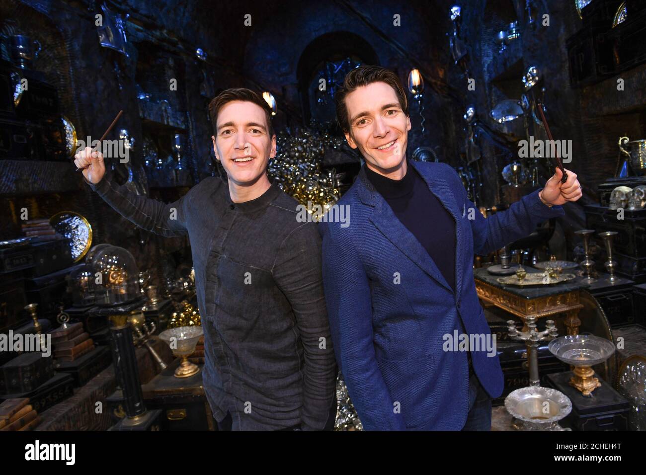 EDITORIAL USE ONLY (Left to right) James Phelps and Oliver Phelps in ...