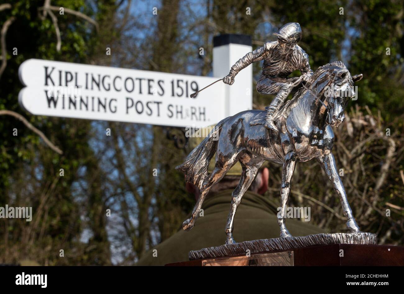 The winner's trophy at the Kiplingcotes Derby, England's oldest horse ...
